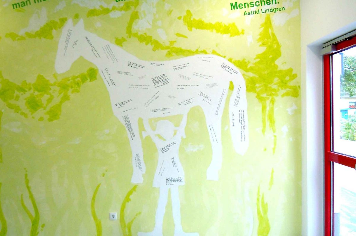 Hommage an Astrid Lindgren, Kunst-am-Bau – Tanja Corbach Bildende Kunst